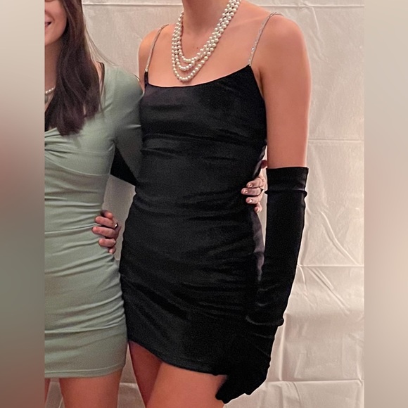 Lucy in the Sky | Dresses | Lucy In The Sky Black Velvet Mini Dress ...